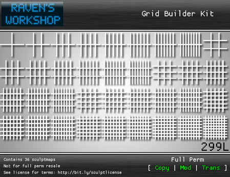 Second Life Marketplace - [RW] Grid Builder Kit [ Full Perm ]